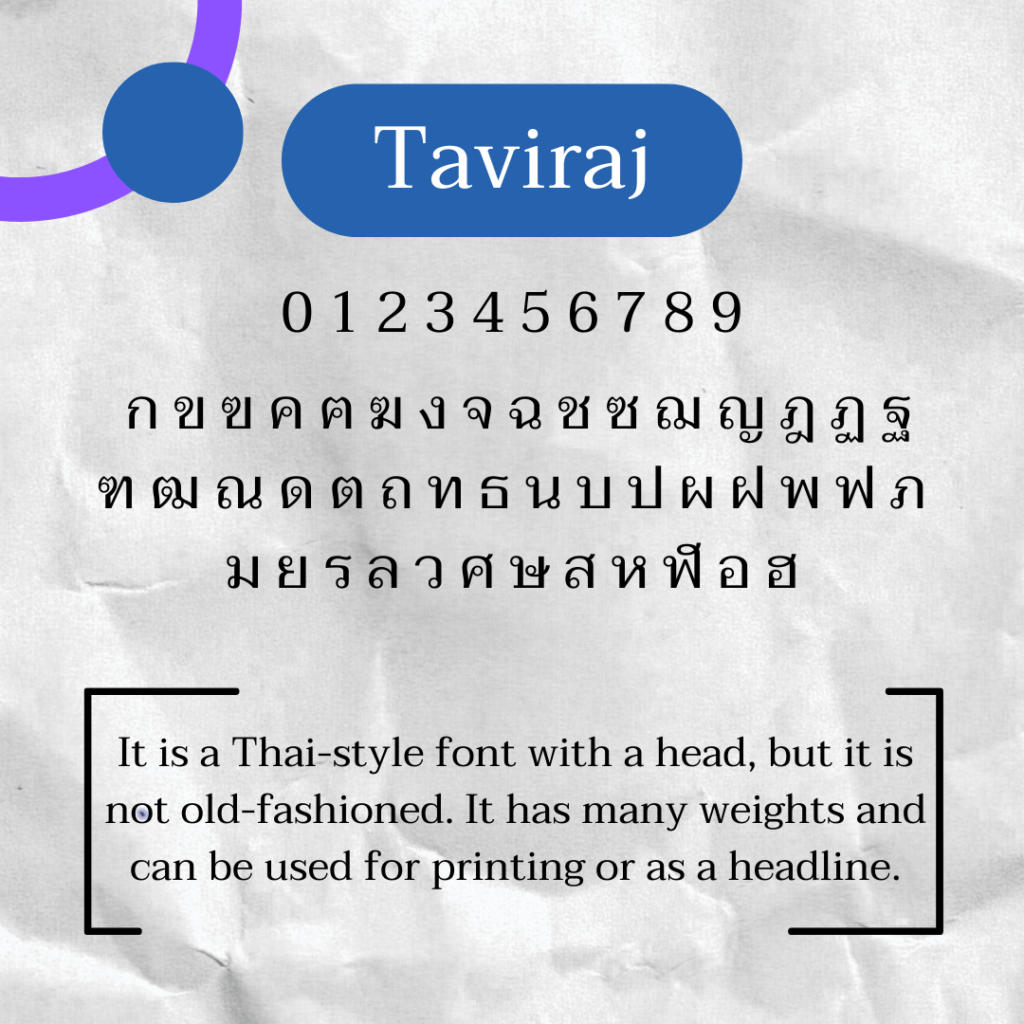 Thai Font trends for 2024